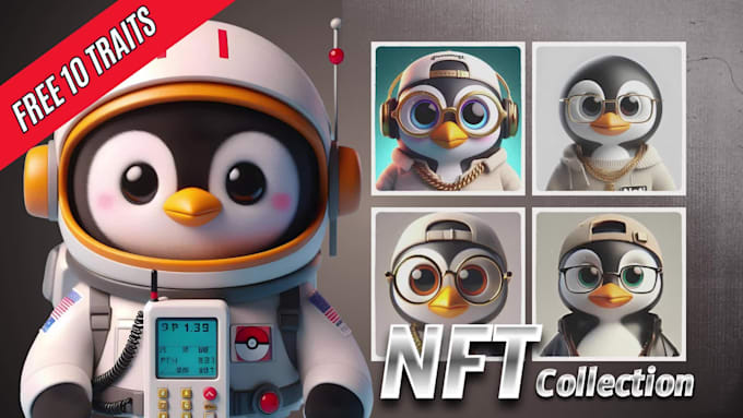 Create unique 3d nft art character high quality with cartoon and ...