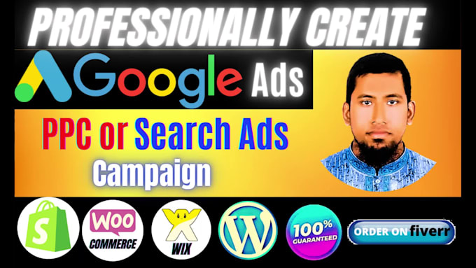 Create google ads adwords ppc, search ads campaign from scratch by Eng ...