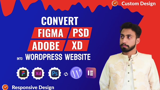 Convert figma, psd, adobe xd to wordpress website using elementor pro by Usamamalik788 | Fiverr