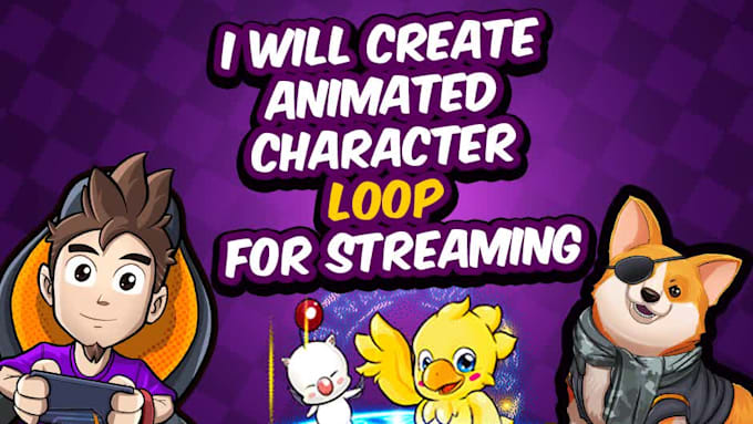 Create animate character loop for streaming by Chickeeniz | Fiverr