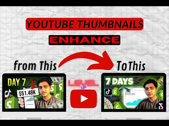 Enhance and optimize your youtube thumbnail by Abdelmalekhayan | Fiverr