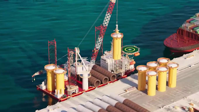 3d industrial video subsea animation offshore wind 3d marine ...