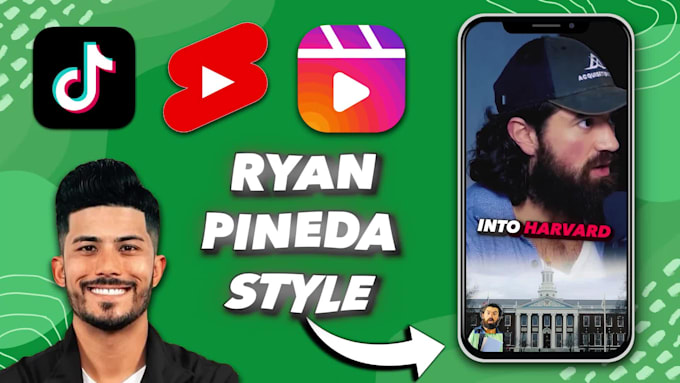 Edit viral short form videos in alex hormozi ryan pineda style by Shortedmedia | Fiverr