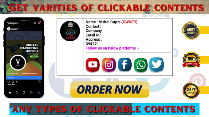 Design a clickable html email signature and clickable graphic poster ...