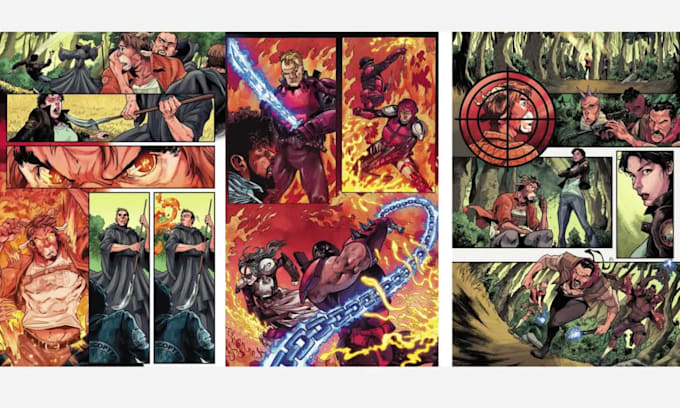 Be superhero comic book page artist comic panel graphic novel artist ...