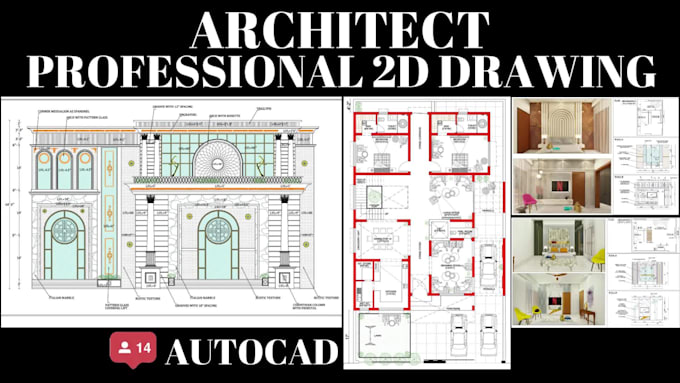 Do 2d floor plan autocad, 2d drawing architect by Ishansangwan | Fiverr