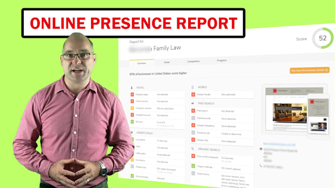 Give you a complete online presence report by Creativeman | Fiverr