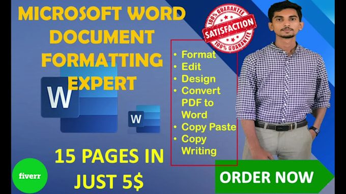 Create Edit Format And Design Microsoft Word Documents By Dewagetharaka Fiverr