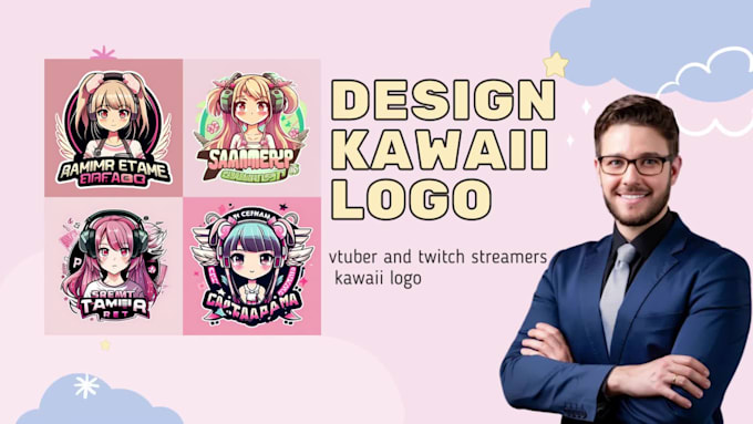 Design cute kawaii japanese style logo for vtuber by Rida_kawaii | Fiverr