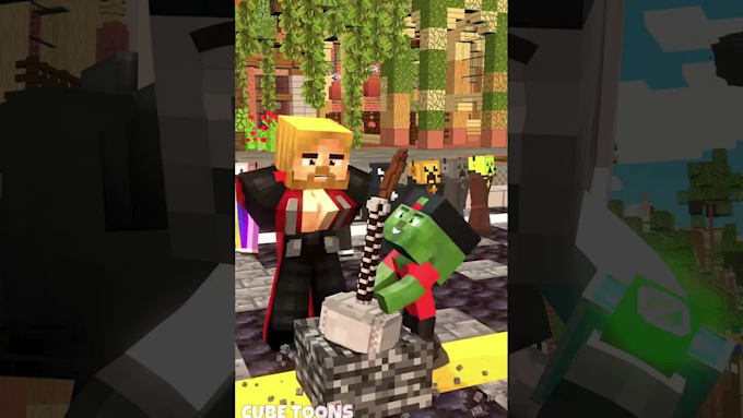 Create a youtube 3d minecraft short animation, movie with low budget by ...