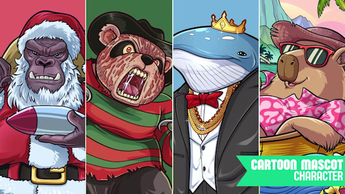 Draw custom cartoon character illustration, and cartoon drawing for ...