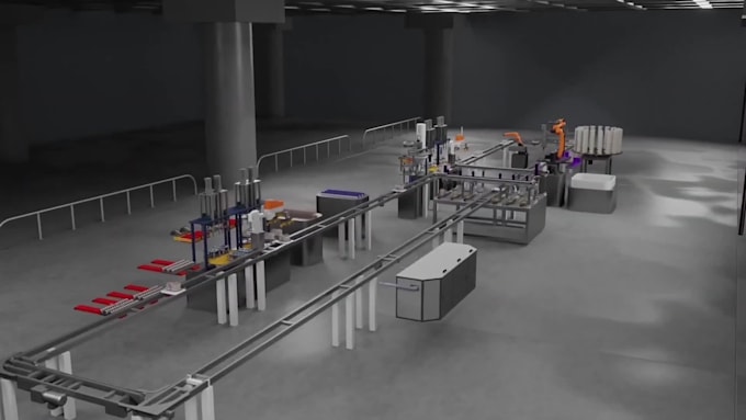 3d industrial animation, mechanical animation, manufacturing machine,3d ...