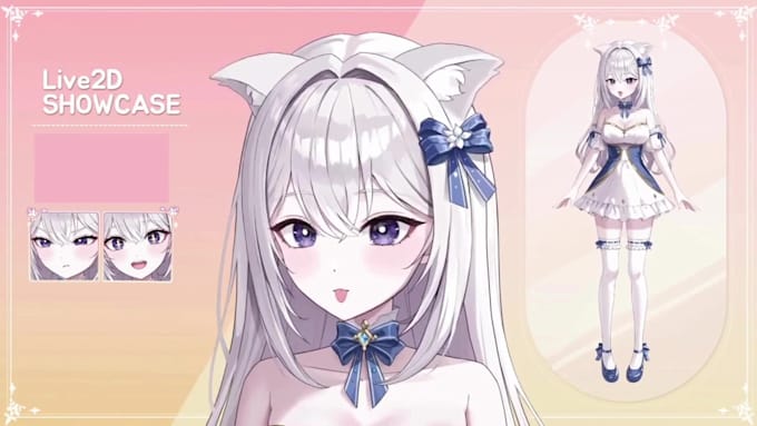 Design and rig pro live2d vtuber model for vtuber studio, prprlive ...