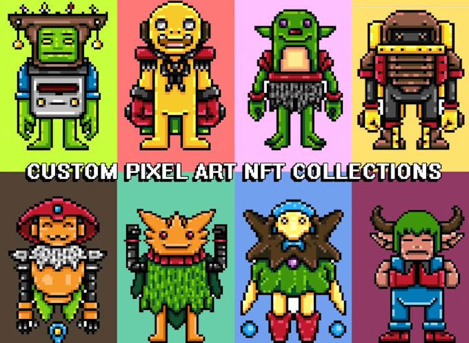 Create pixel art for your nft collection by Karinadewi | Fiverr