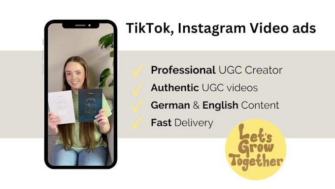 Be your tik tok and ugc content creator for your ads by Janafl | Fiverr