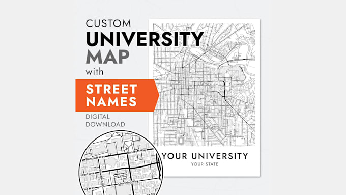 Do a campus map for any university, college, high school with street ...