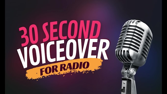 Record a 30 second radio spot for your business by Beaconater | Fiverr
