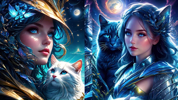 Create quick custom ai art using midjourney advanced by Flowbiz | Fiverr