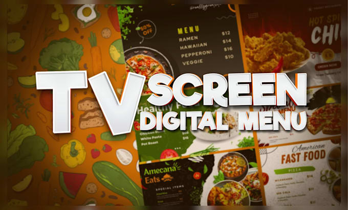 Design animated digital menu or restaurant tv screen menu by B4ndhu ...