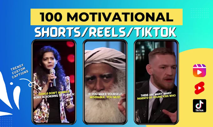Alex hormozi style 100 motivational reels tiktok youtube shorts by Dgacademy100 | Fiverr