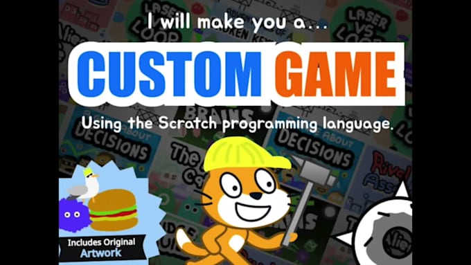 Create a quality custom 2d scratch game featuring original artwork for ...
