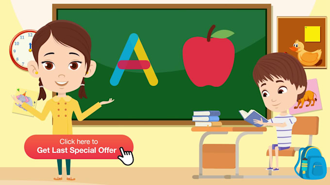 Create a pack of 10 kids animation learning videos by Kidstoony | Fiverr