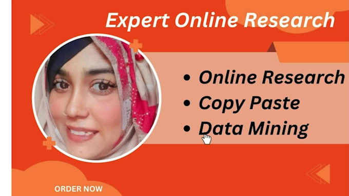Do online research,copy paste and data mining by Shirinakhatun86 | Fiverr