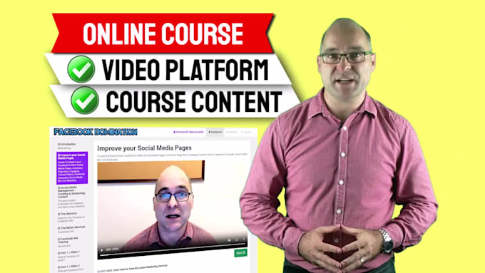 Create an elearning video platform and course by Creativeman | Fiverr