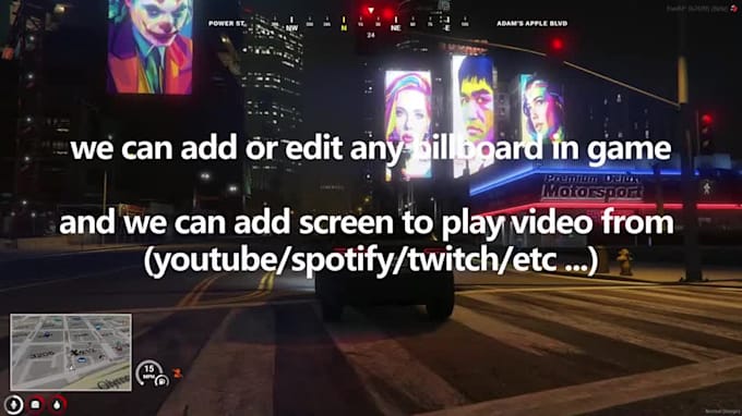 Make fivem server billboards and cinema screens by Rafik_ouar | Fiverr