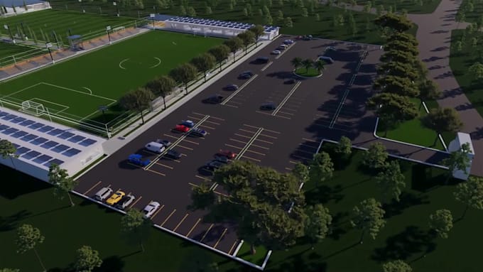 Do 3d aesthetic stadium, sport arena design, cgi animation, with ...