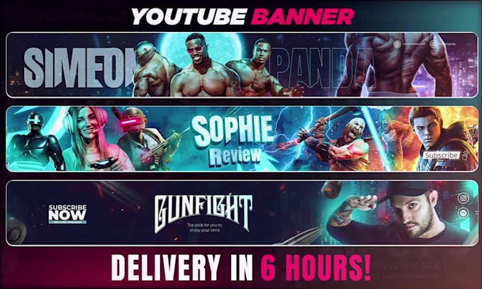 Design a custom unique youtube banner or channel art by Thanushansiva ...