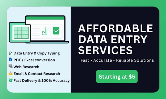 Be your virtual assistant for all your data entry tasks by Simal_excel13 | Fiverr