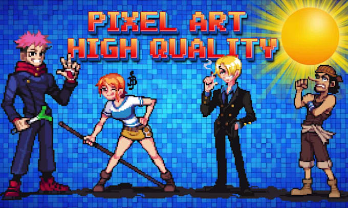 Create 8bits pixel art sprite, character animation, game assets for any ...
