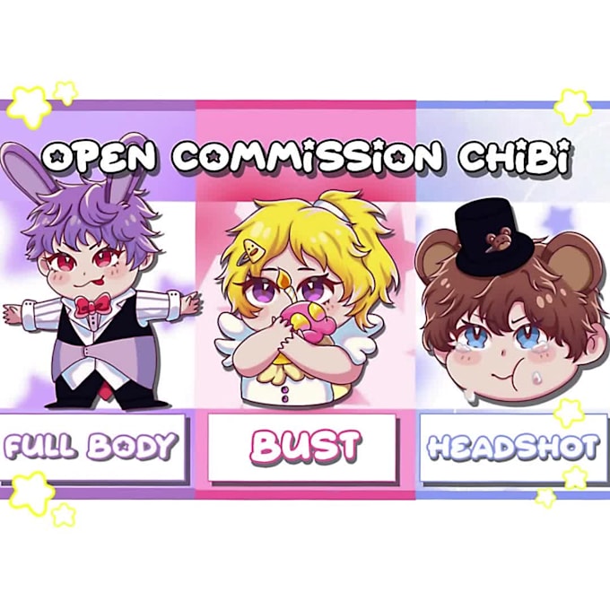Draw chibi headshot what you like by Ray_art1233 | Fiverr