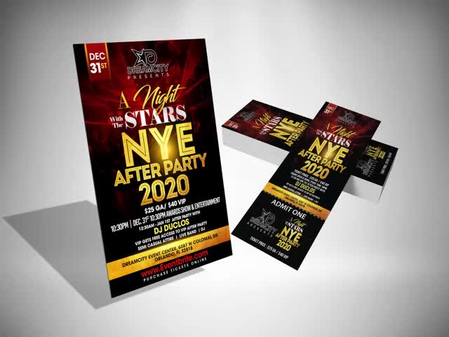 Design poster or flyer matching ticket, even ticket with quick delivery ...