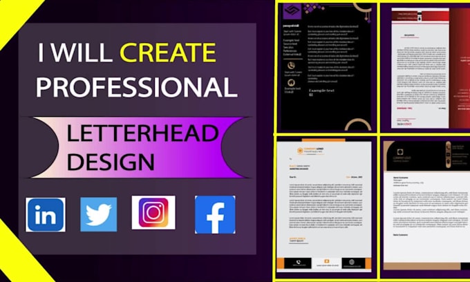 Create for you minimal editable business letterhead design by Sharmin ...