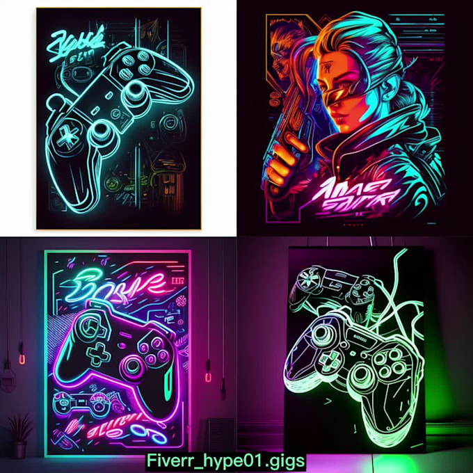 Make stunning ai generated gaming posters by Hype01 | Fiverr