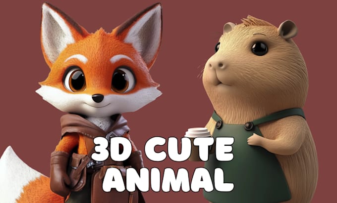 Create 3d cute character modeling games, animation, mascot, rendering ...