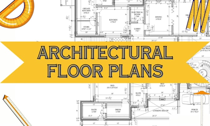 Design and draw 2d architectural floor plans in autocad by Engr_afrah | Fiverr