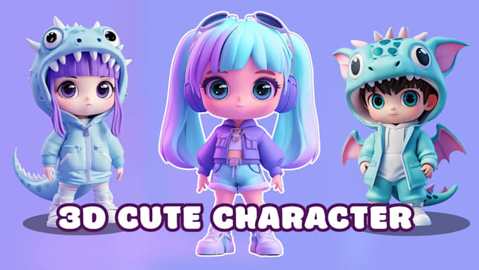 Create a cute 3d character or mascot for games and animation by ...