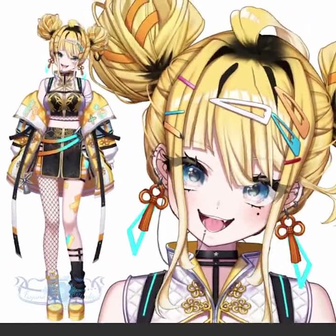 Draw and rig male and female live2d vtuber model, pet vtuber, vtuber ...