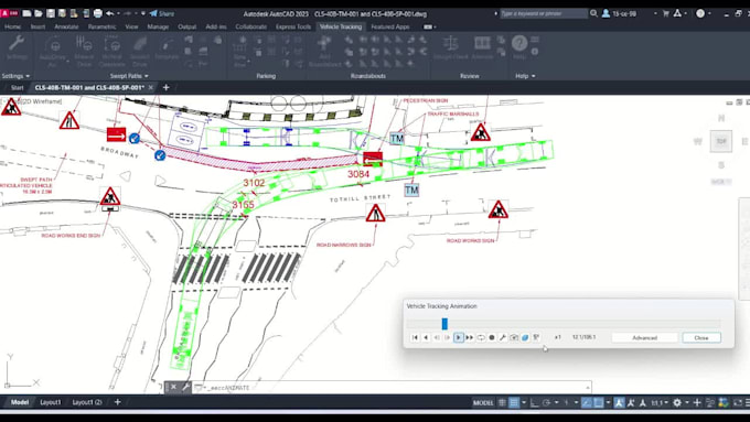 Do turn path and swept path analysis of vehicle or truck using vehicle ...