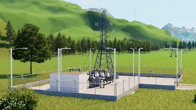 Do 3d industrial video microgrid renewable energy system animation ...