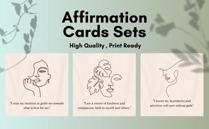 Design custom printable motivational and affirmation cards by Sumalid ...