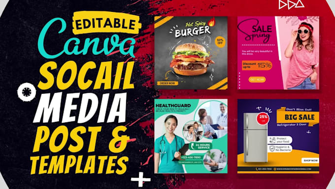 Design editable social media post, templates using canva by ...