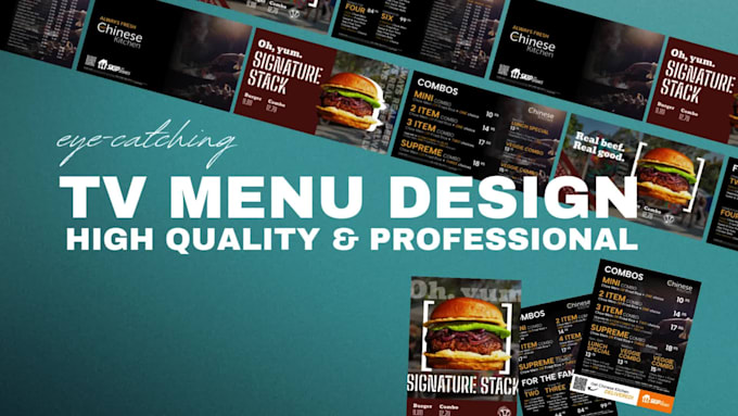 Create a unique, eyecatching tv menu board display by Oldstonev2 | Fiverr
