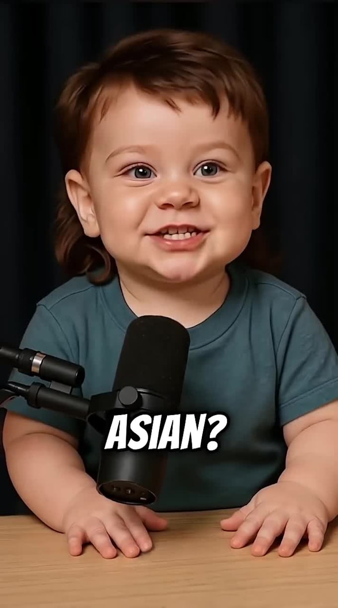 Create viral ai baby talking video, ai baby podcast and ai baby news using veo3 by Aivlogbylena ...