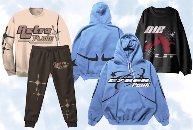 Draw streetwear design y2k for your clothing brand by Yellowhellow | Fiverr