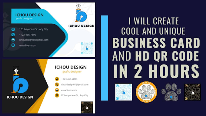 Create cool and unique business card and hd qr code in 2h by Ichouart ...