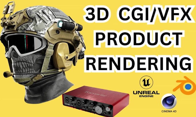 Do 3d amazon product rendering and animation, cgi vfx ,in unreal engine ...